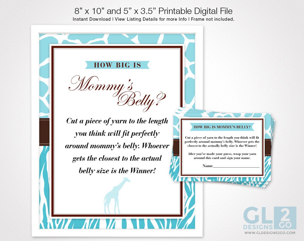 Don't Say Baby Sign. 8x10 Printable Blue White and Brown - Etsy