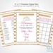 Nursery Rhyme Quiz. Printable 5x7 White, Gold & Pink Nursery Rhymes ...