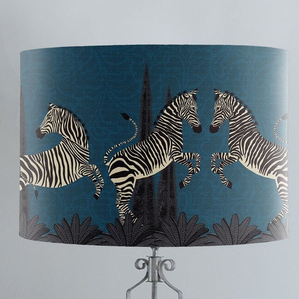Blue Zebra Lamp Shade - Etsy