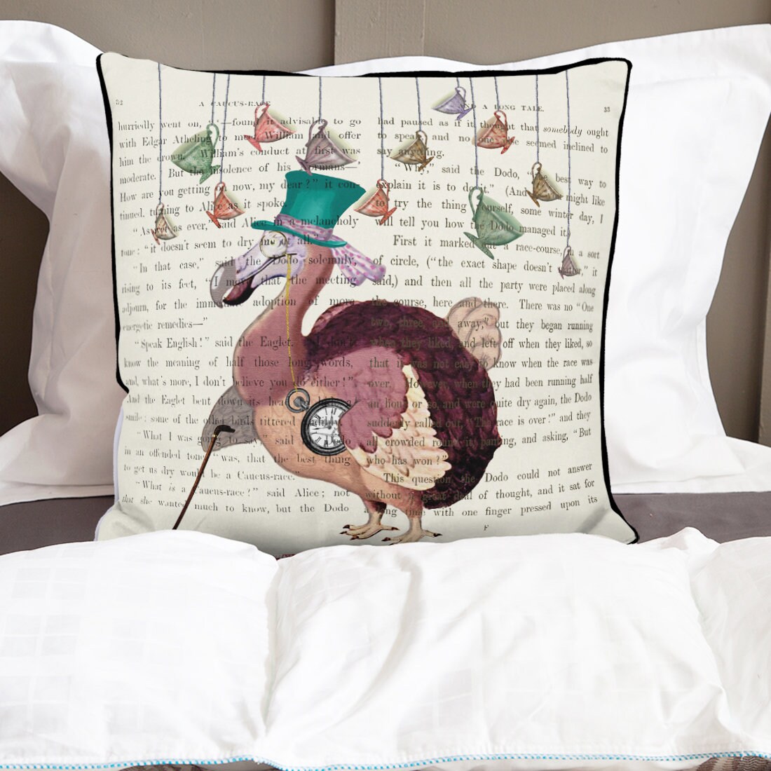 Alice in Wonderland Pillow Cover Dodo Pillow Dodo Cushion - Etsy