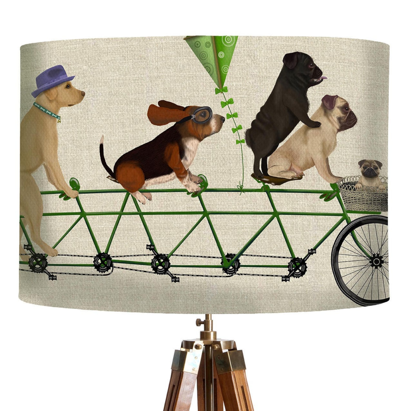 Lamp Shade Dog Tandem Drum Lampshade Dog Lover Gift Dog - Etsy