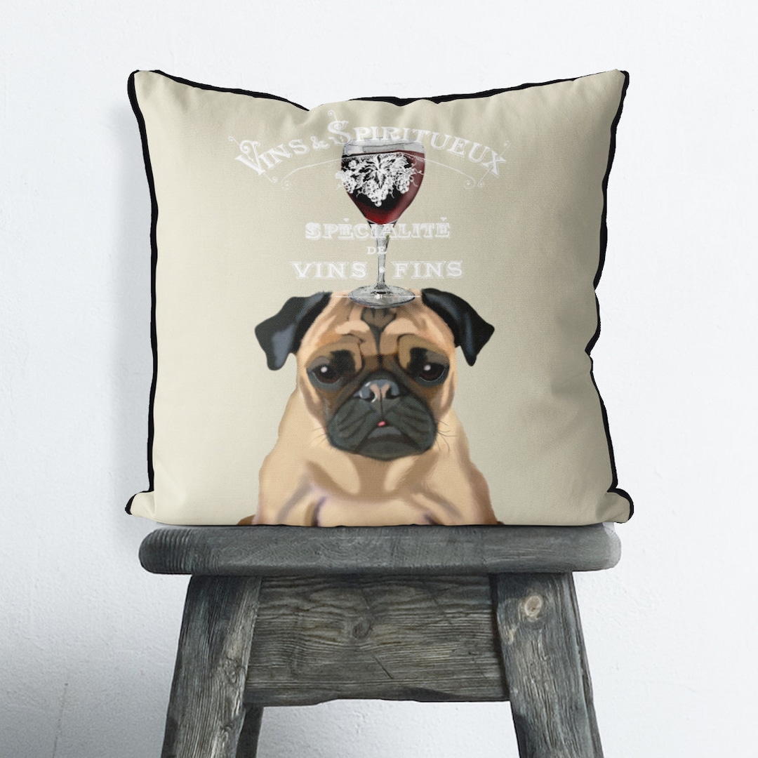Pug Gifts Pug Pillow Pug Cushion Gift for Pug Lover Pug Owner Pug Mom ...