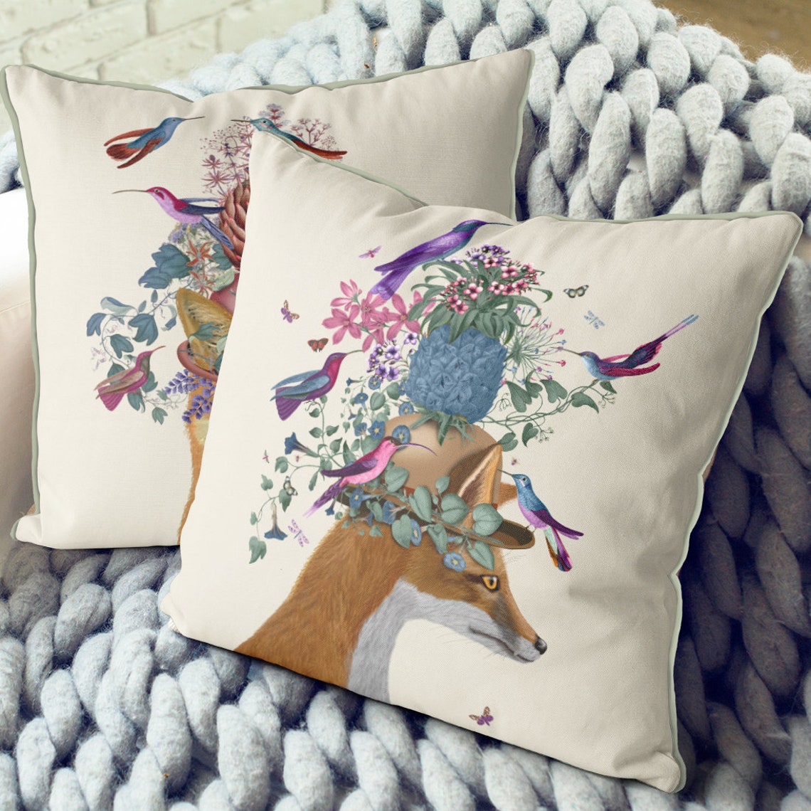 Fox Pillows Fox Cushions Fox Decor Fox Nursery Fox Throw - Etsy