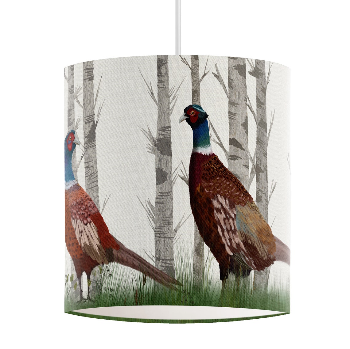 Pheasant Lamp Shade - Country Style Pheasant Lampshade for Table Lamp ...