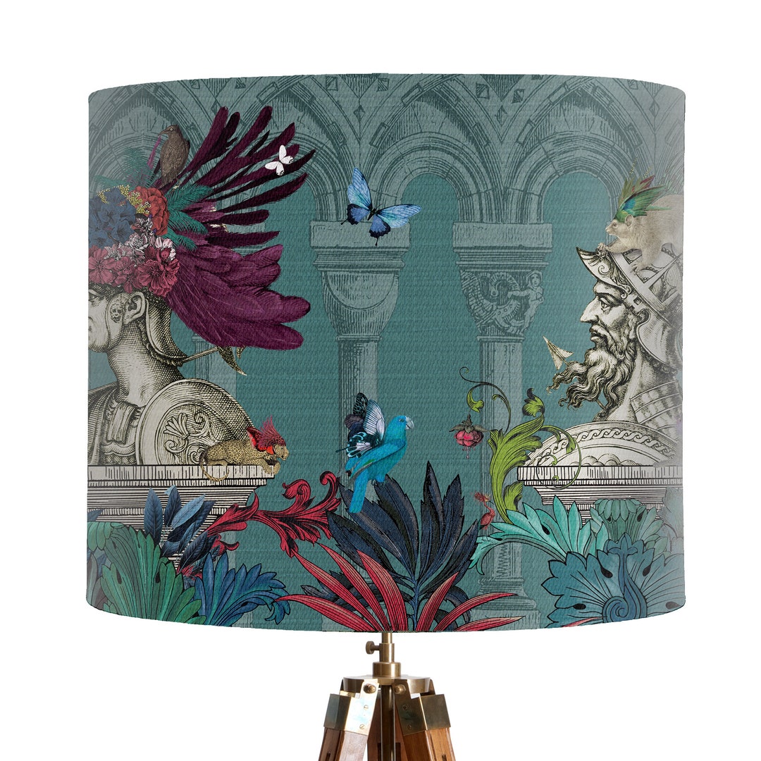 Blue / Green Botanical Lamp Shade, Unusual and Funky UK Designer ...