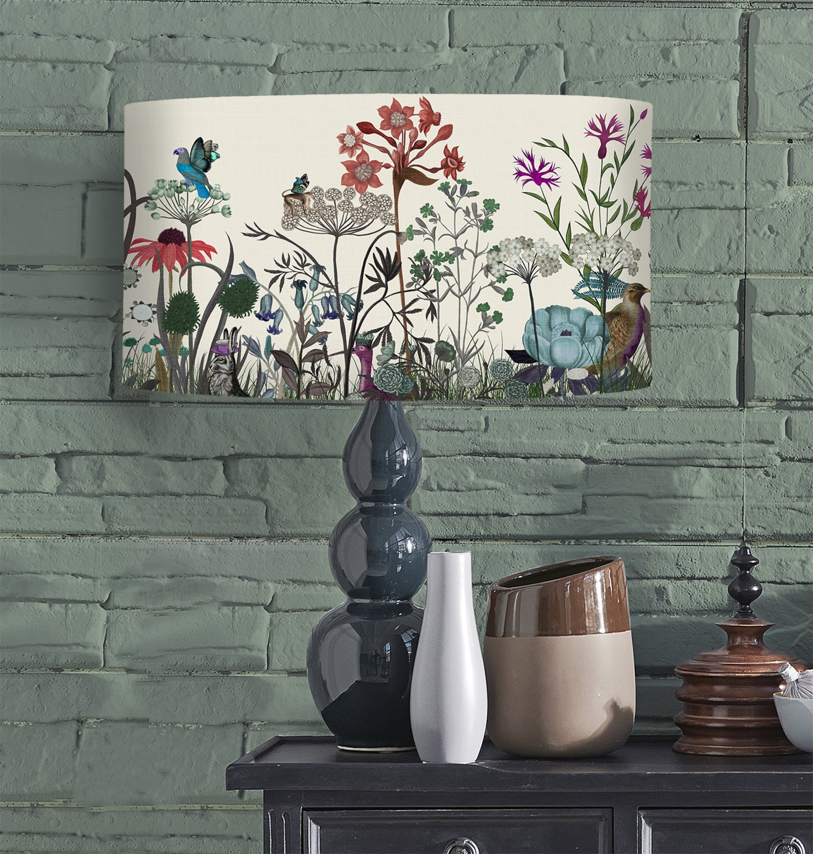 Floral Lampshade Wildflower Bloom Designer Lamp Shade - Etsy UK