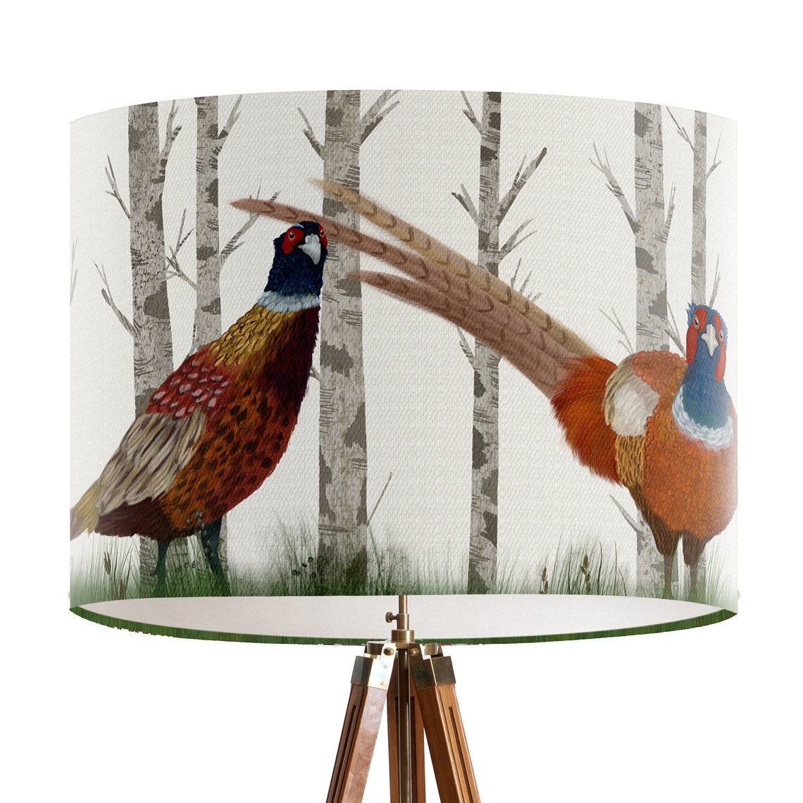 Pheasant Lamp Shade Country Style Pheasant Lampshade for | Etsy