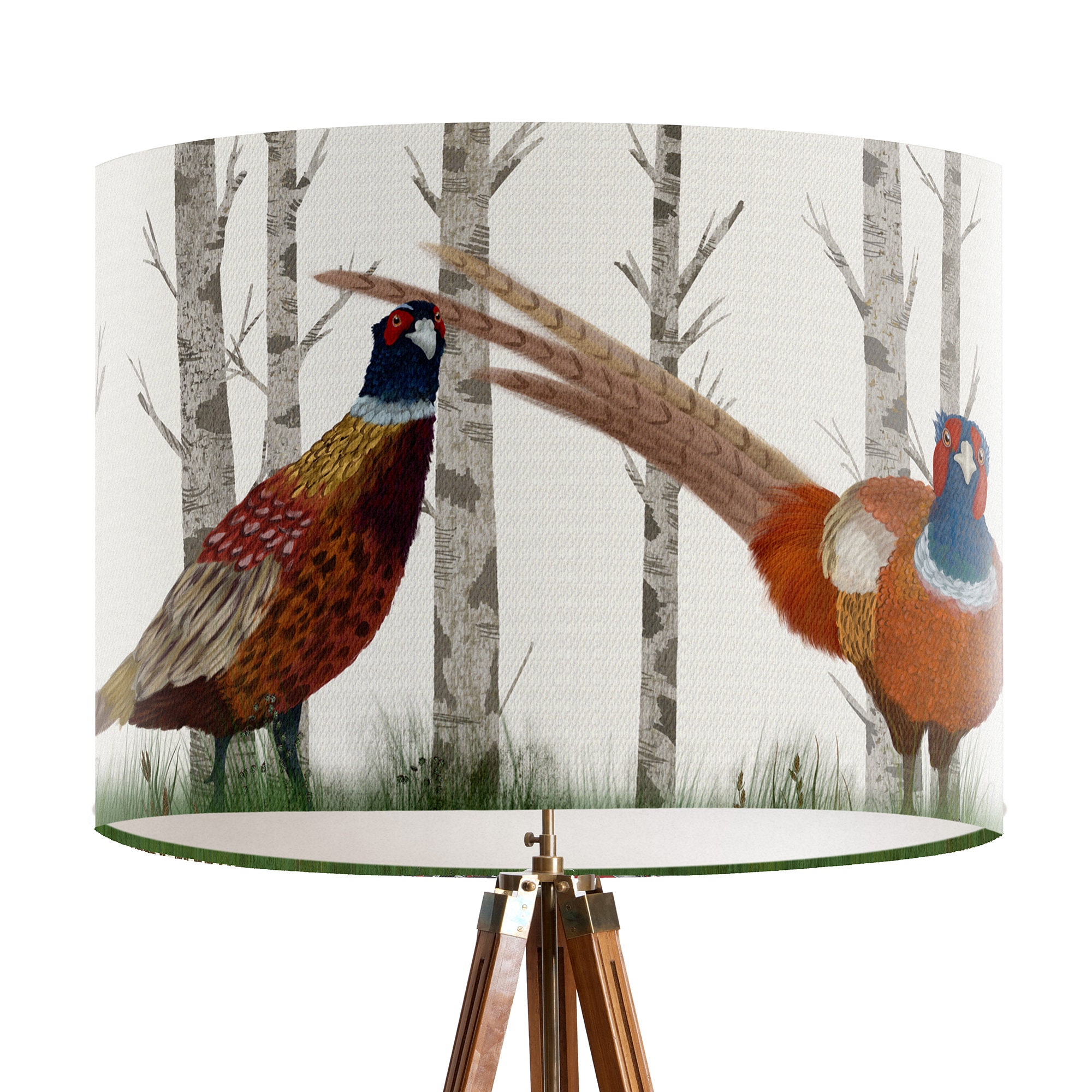 Pheasant Lamp Shade - Country Style Pheasant Lampshade for Table Lamp ...