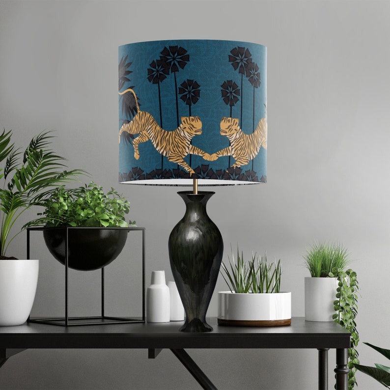 Tiger Lampshade Pendant Lampshade Animal Print Table Lamp - Etsy UK