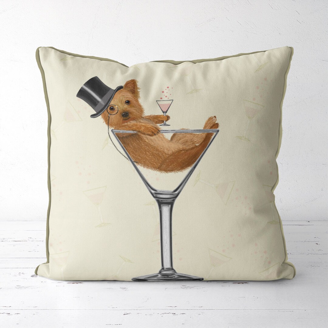 Yorkshire Terrier Pillow Cover Yorkie Dog Gift Idea Yorkie Cushion ...