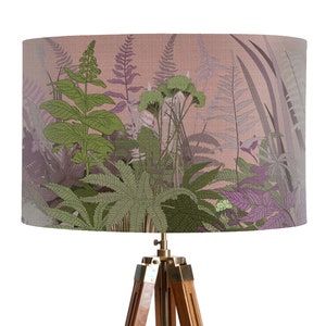 Botanical Lamp Shade in Blush Pink and Green, Various Sizes for Table ...