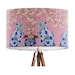 Pink and Blue Chinese Lamp Shade With Chinoiserie Leopards, Bold and ...