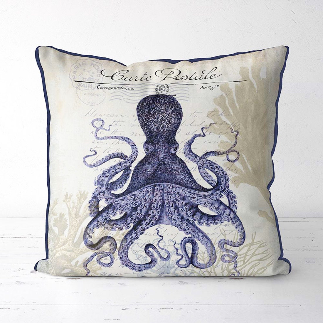 Octopus Decor Octopus Pillows Octopus Gifts Blue Octopus - Etsy