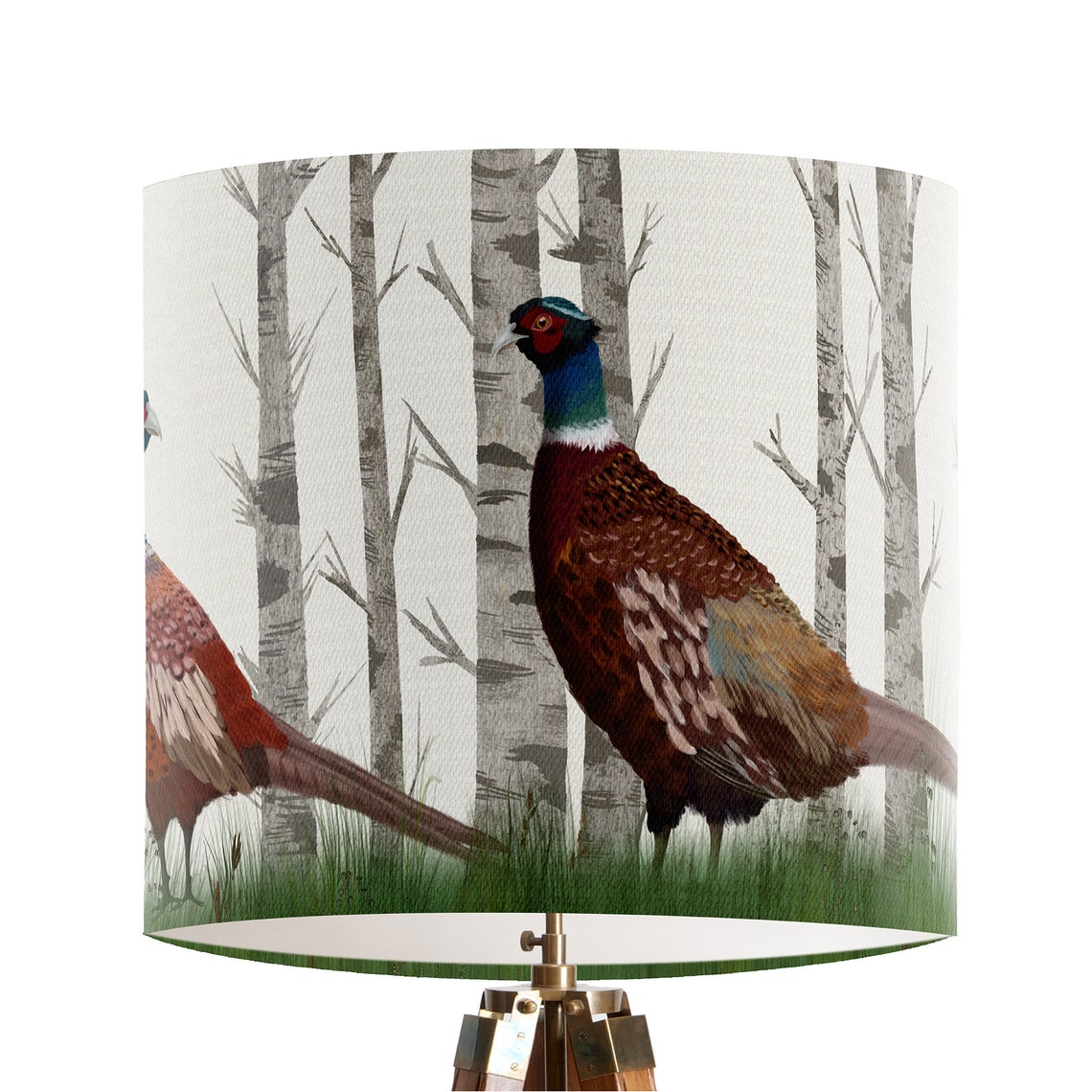 Pheasant Lamp Shade - Country Style Pheasant Lampshade for Table Lamp ...