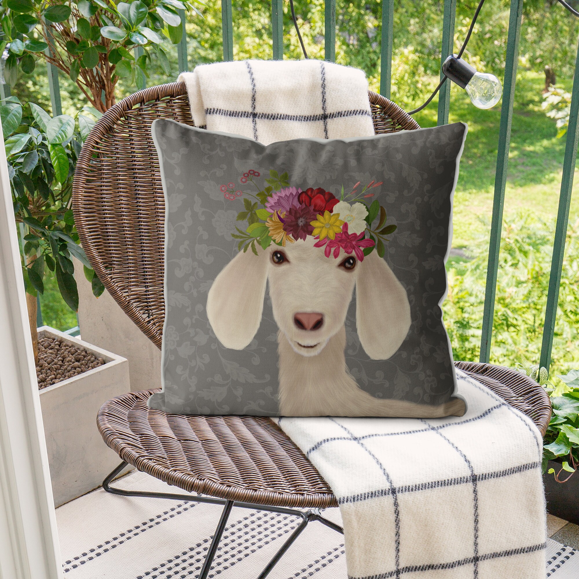 Pretty Goat Farmhouse Pillow Goat Accent Pillow Goat Throw - Etsy UK
