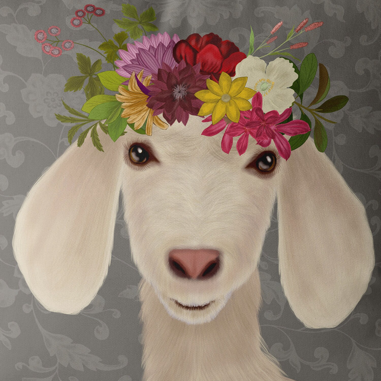 Pretty Goat farmhouse pillow goat accent pillow goat throw | Etsy