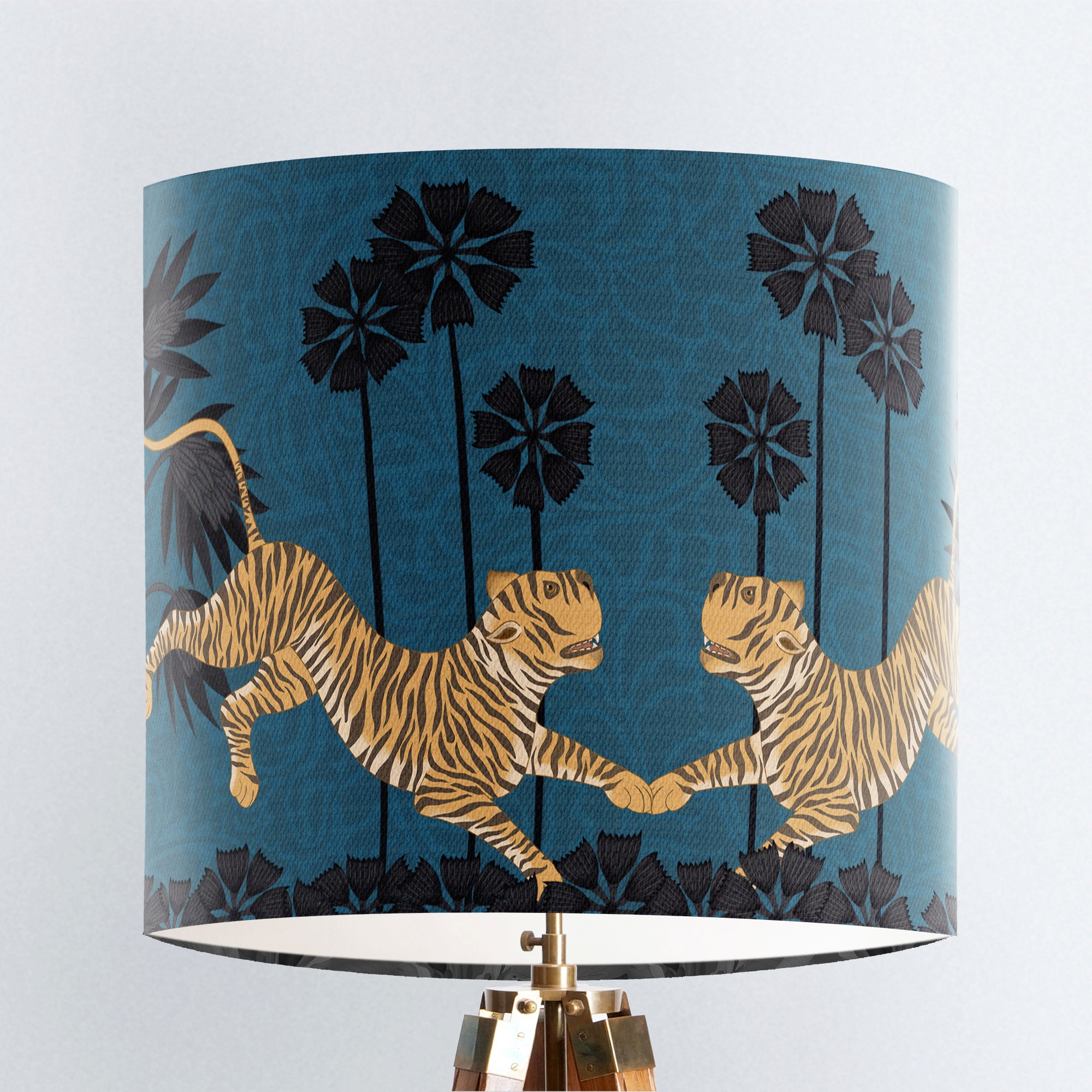 Tiger lampshade Pendant lampshade Animal print table lamp | Etsy