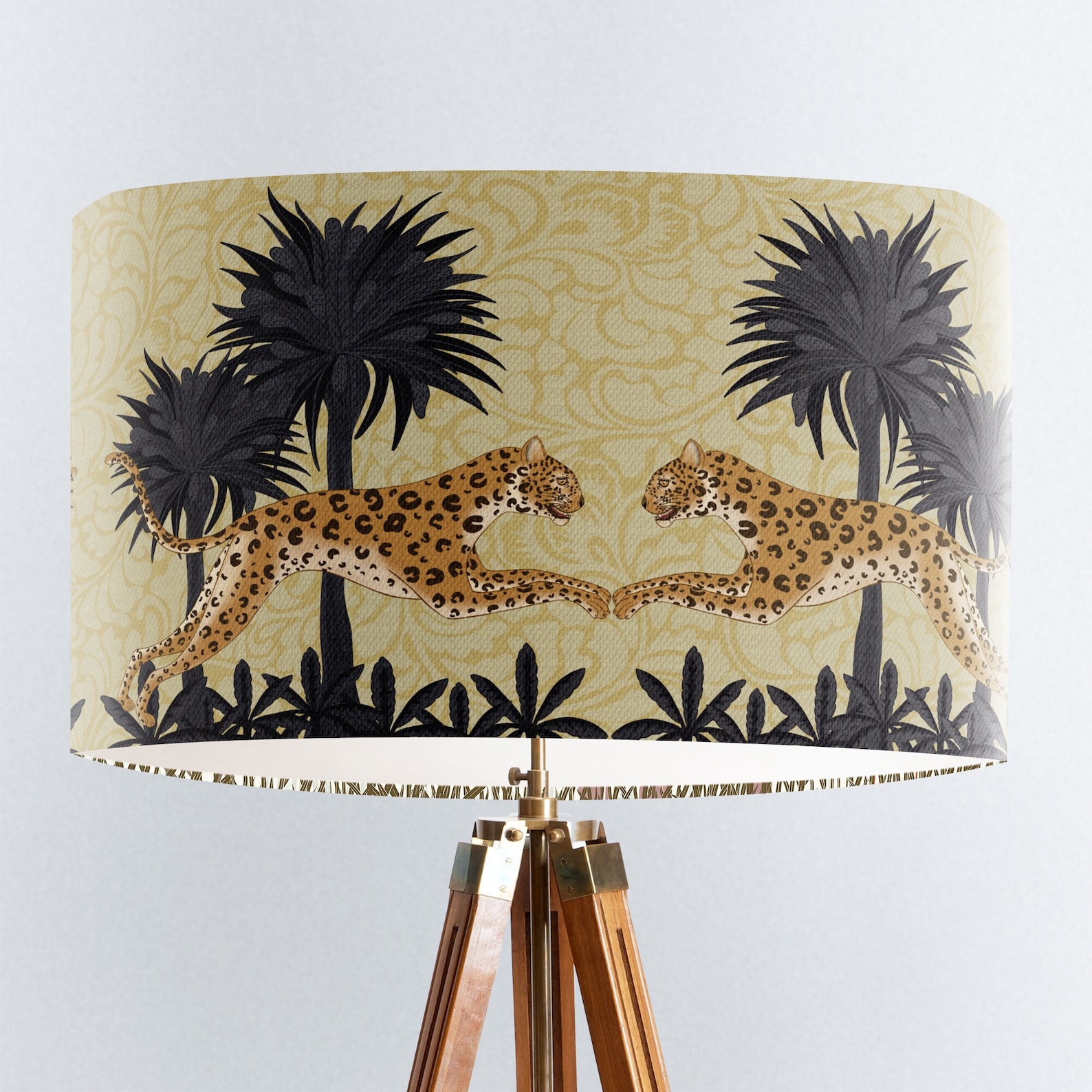 Leopard Lampshade Spider Top Lampshade Large Animal Table Lamp Gold ...