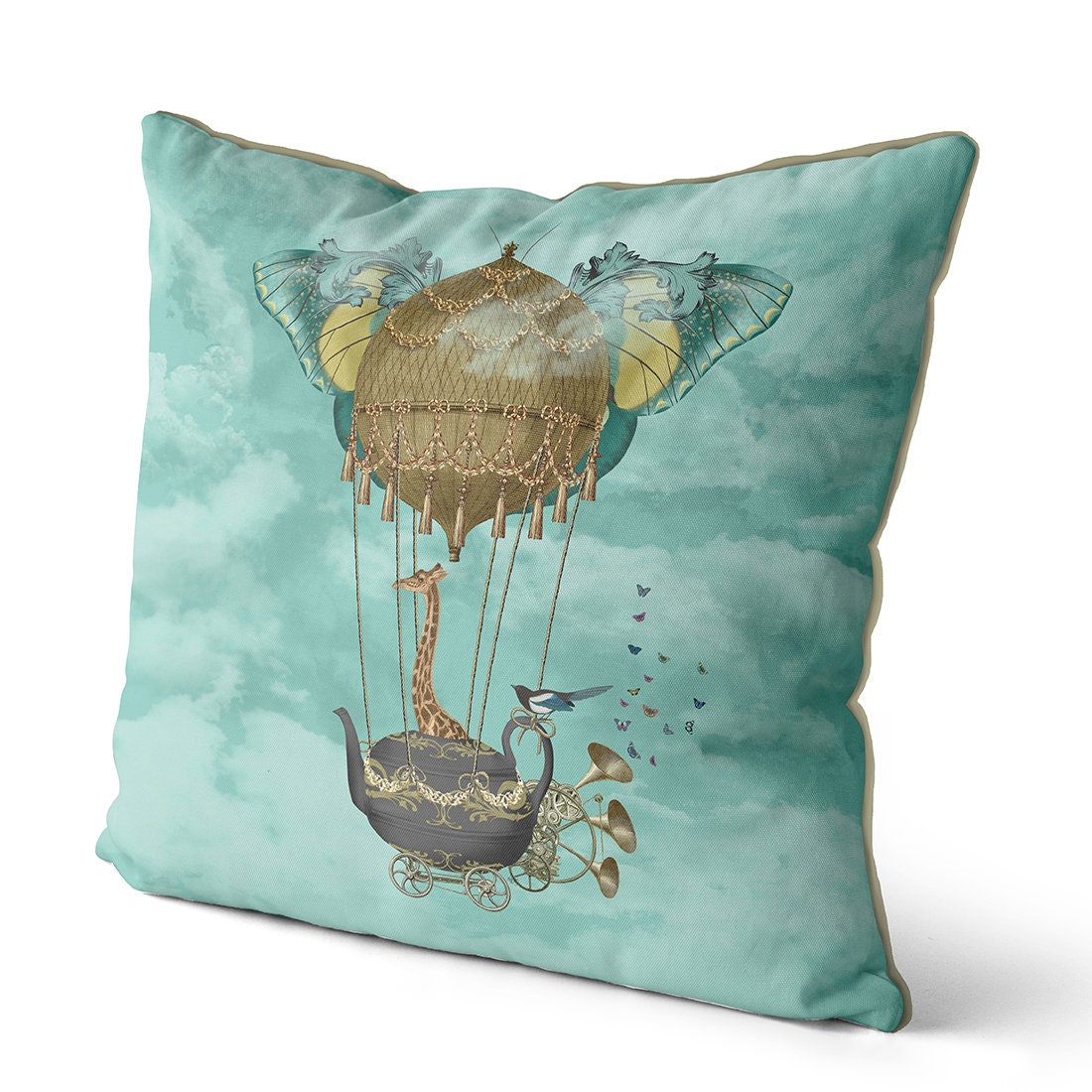 Giraffe Pillow Cover Hot Air Balloon Pillow Balloon Decor - Etsy