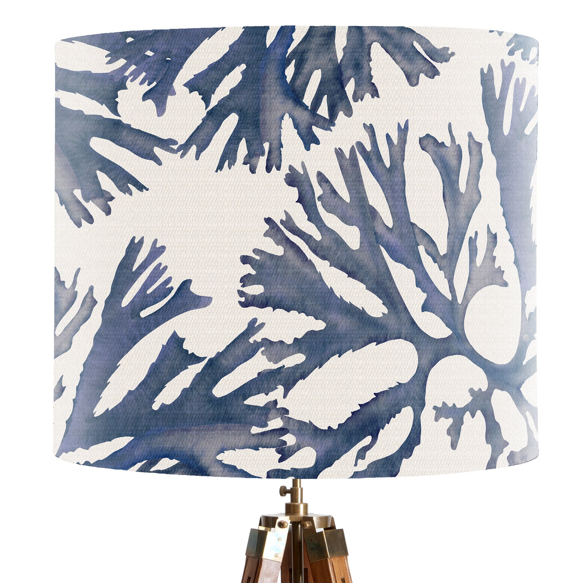 Coral 18 in Blue, Coastal Lamp Shade, Beach House Decor Idea, Coastal ...