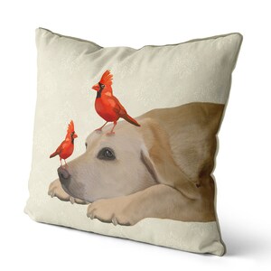 Yellow Lab Gift Idea Labrador Retriever Cushion Cover Yellow Labrador ...