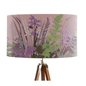 Botanical Lamp Shade in Blush Pink and Green, Various Sizes for Table ...