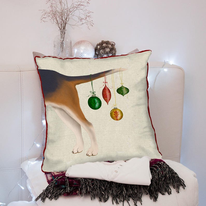 Christmas Pillows Dog Christmas Cushion Cover Bummer Dog - Etsy