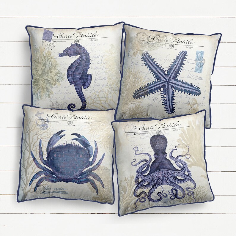 Octopus Decor Octopus Pillows Octopus Gifts Blue Octopus | Etsy
