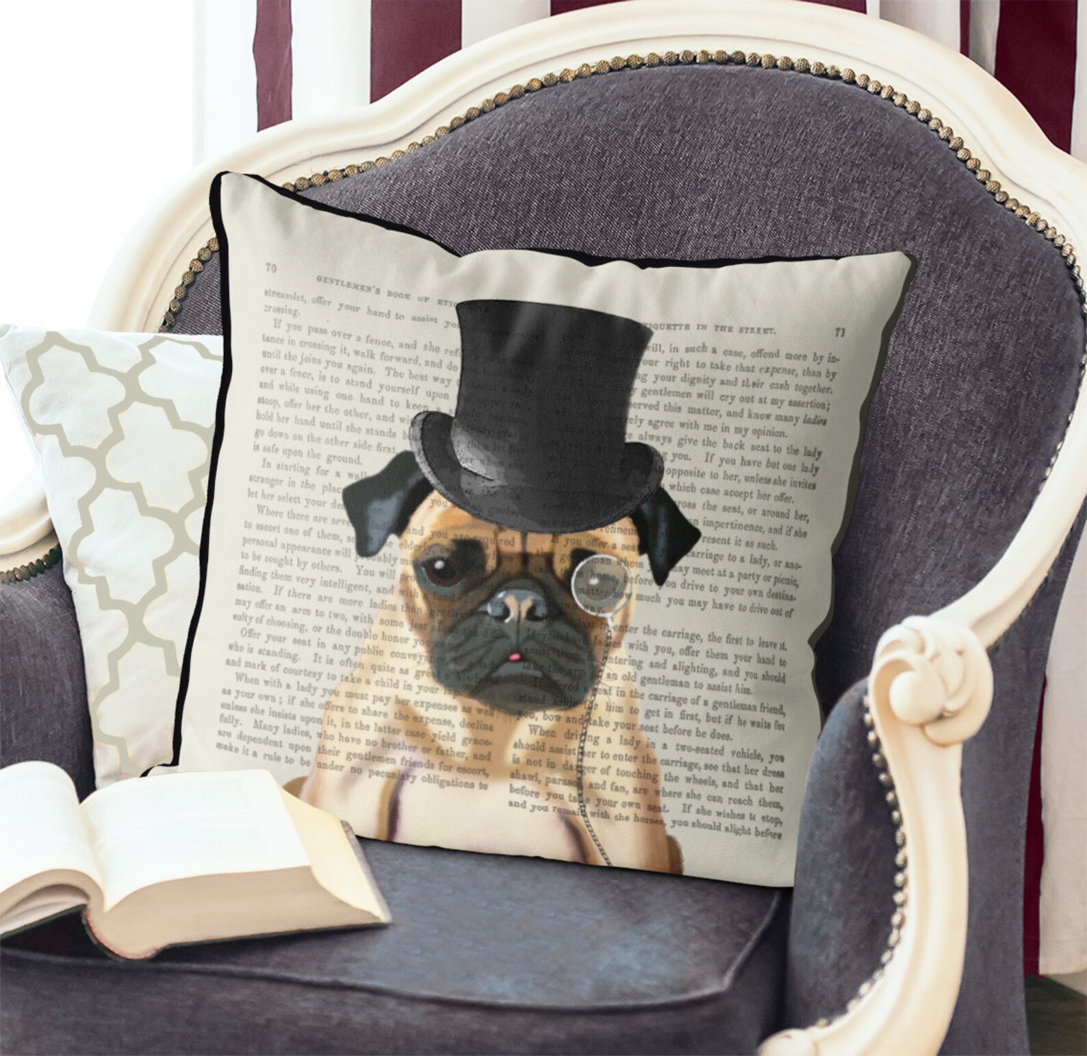 Pug Pillow Cover Dog Gift Cute Pug Gift Dog Pillow Cover Pug - Etsy