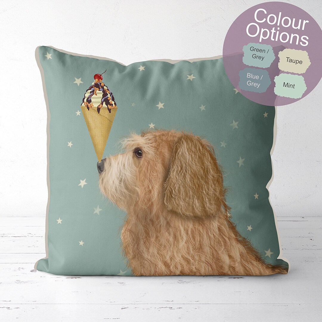 Labradoodle Gifts Golden Labradoodle Pillow Cover Goldendoodle Cushion ...