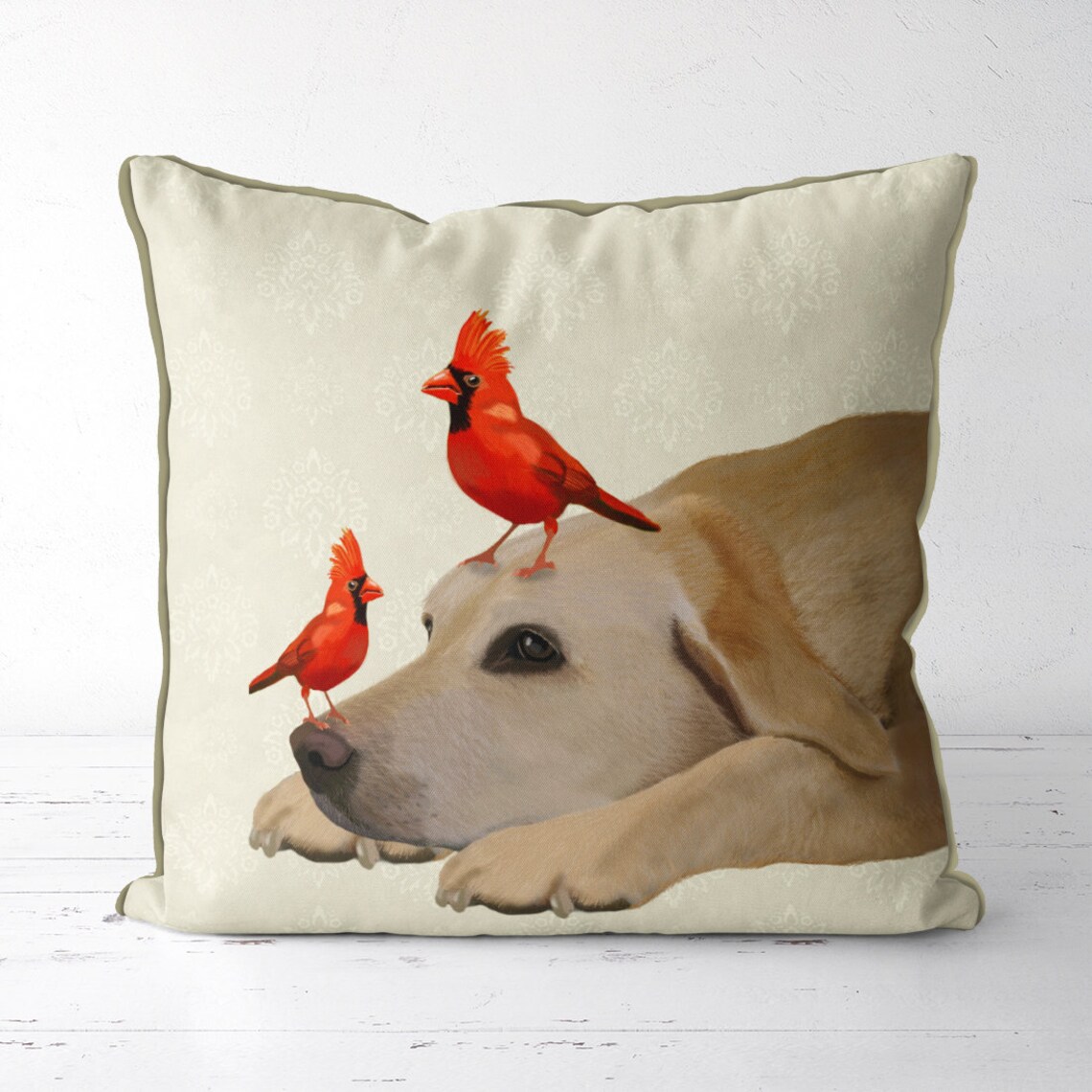 Yellow Lab Gift Idea Labrador Retriever Cushion Cover Yellow | Etsy