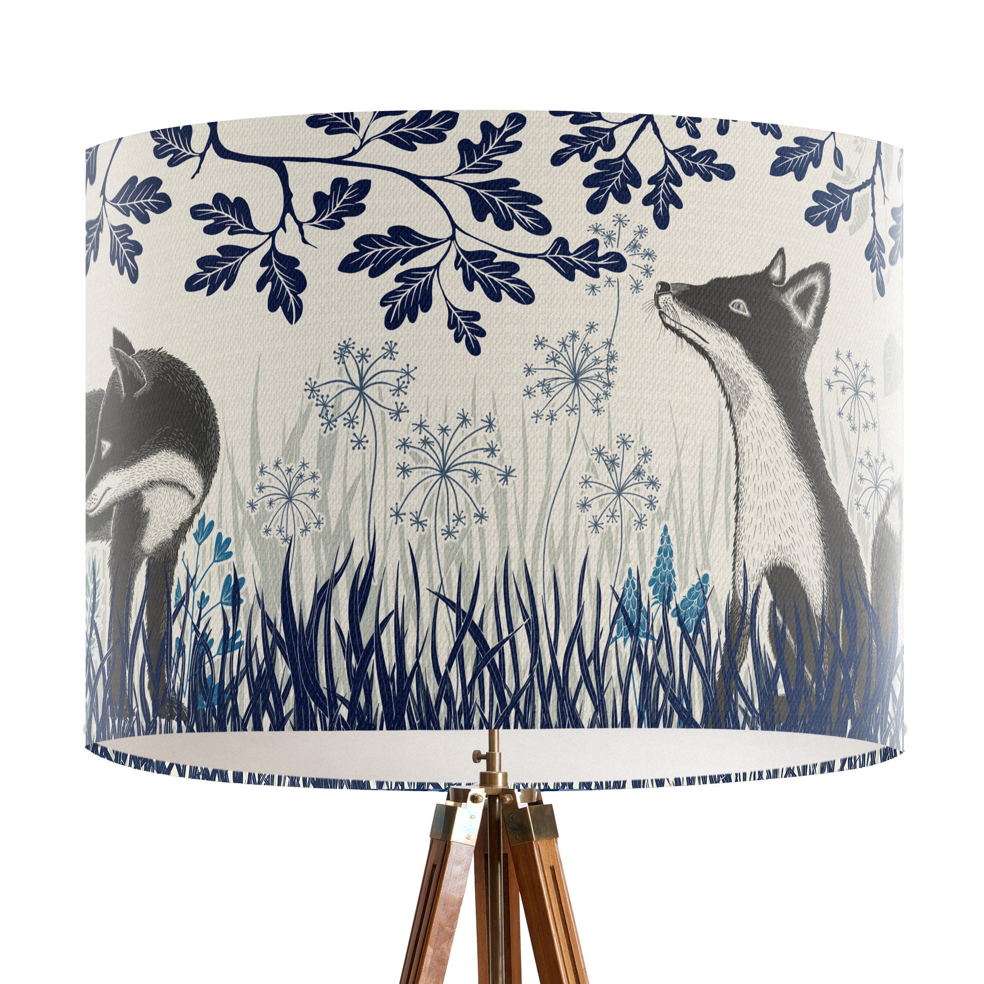 Woodland Lamp Shade Fabulous Foxes Fox Lampshade Country | Etsy