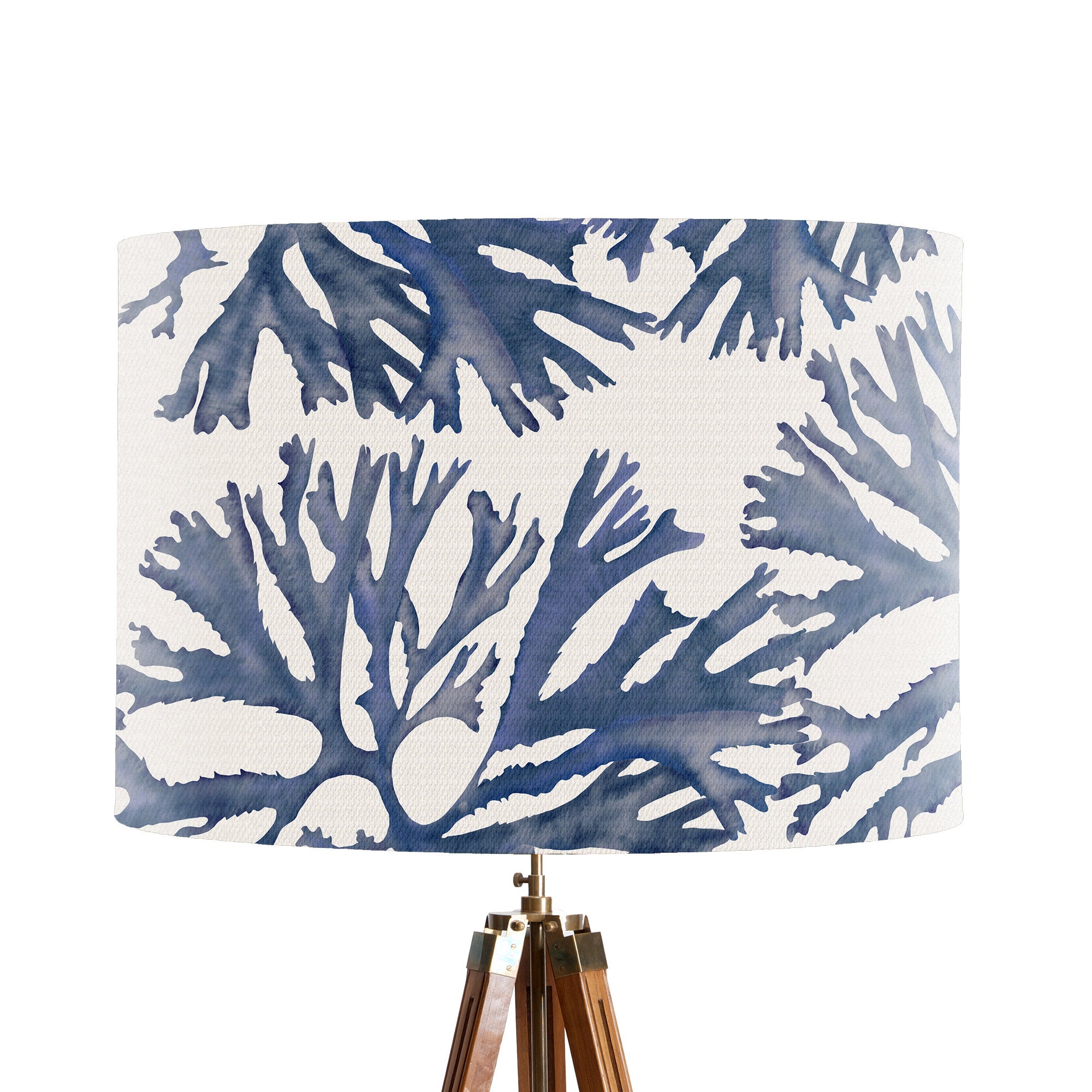 Coral 18 in Blue, Coastal Lamp Shade, Beach House Decor Idea, Coastal ...