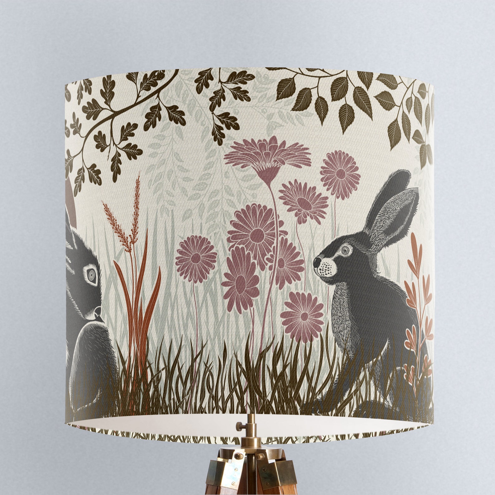 Country Lamp Shade Woodland Lamp Shade Hare Lampshade Cottage Decor ...
