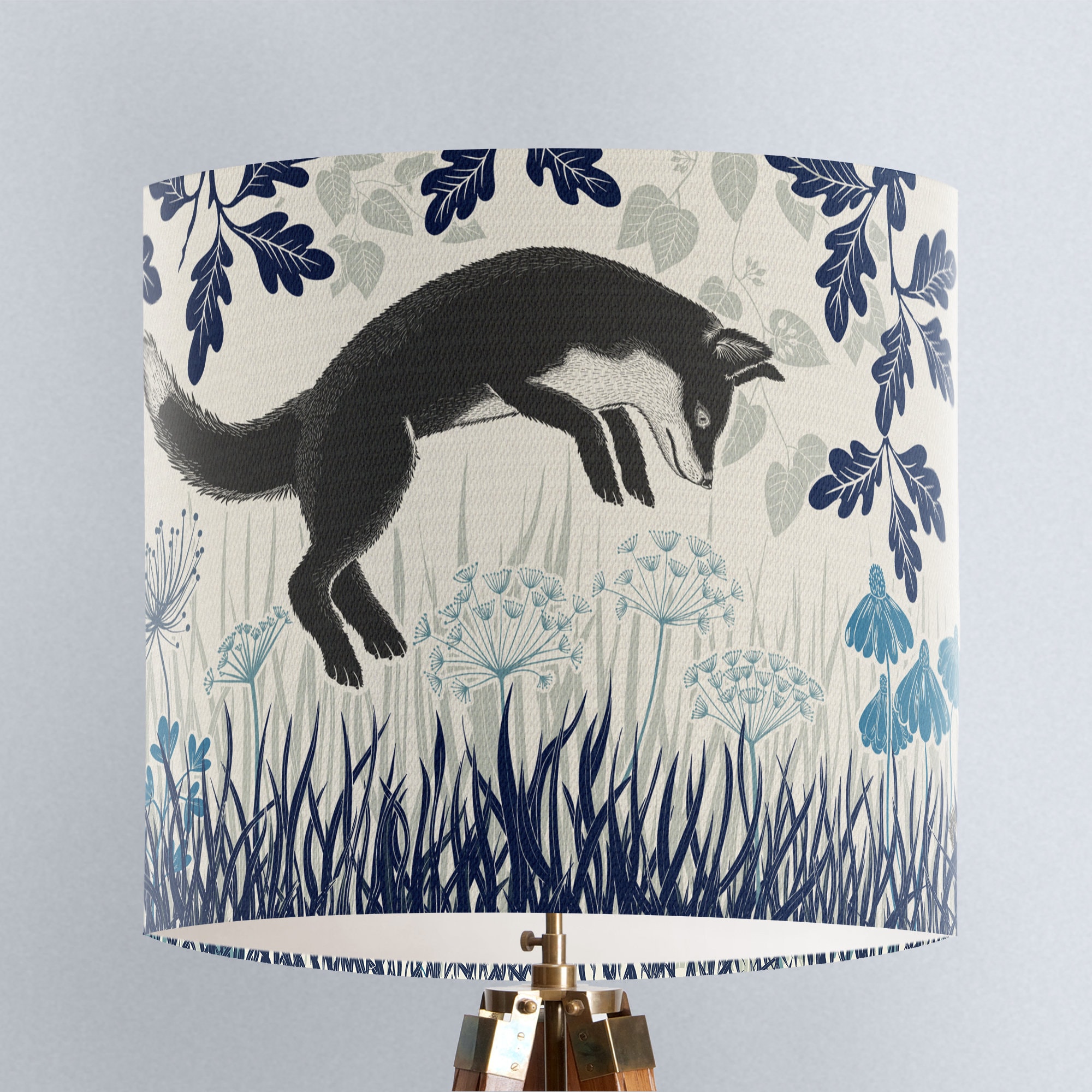 Woodland Lamp Shade Fabulous Foxes Fox Lampshade Country | Etsy