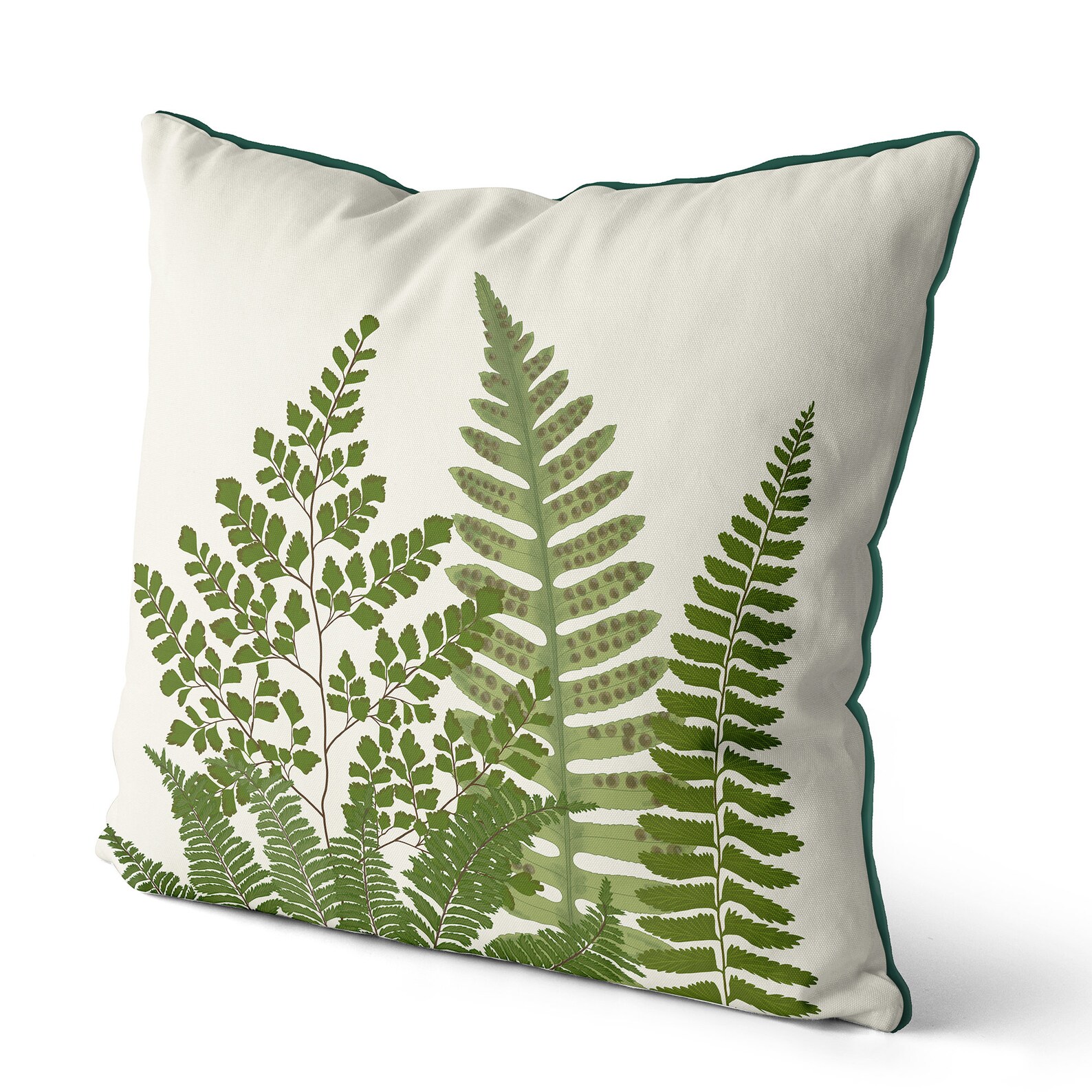 Fern Grove 2 Botanical Pillow Cover Green Fern Cushion | Etsy