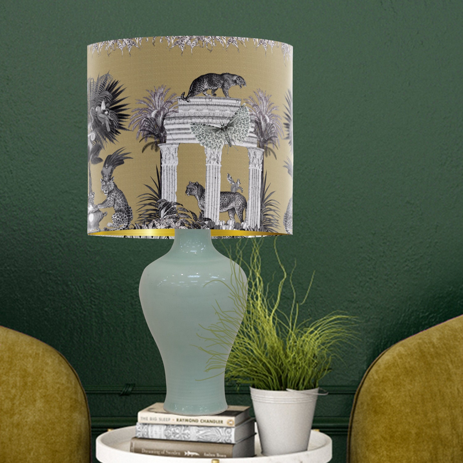 Gold Lampshade Leopard Unique Table Lamp Shade Pendant | Etsy