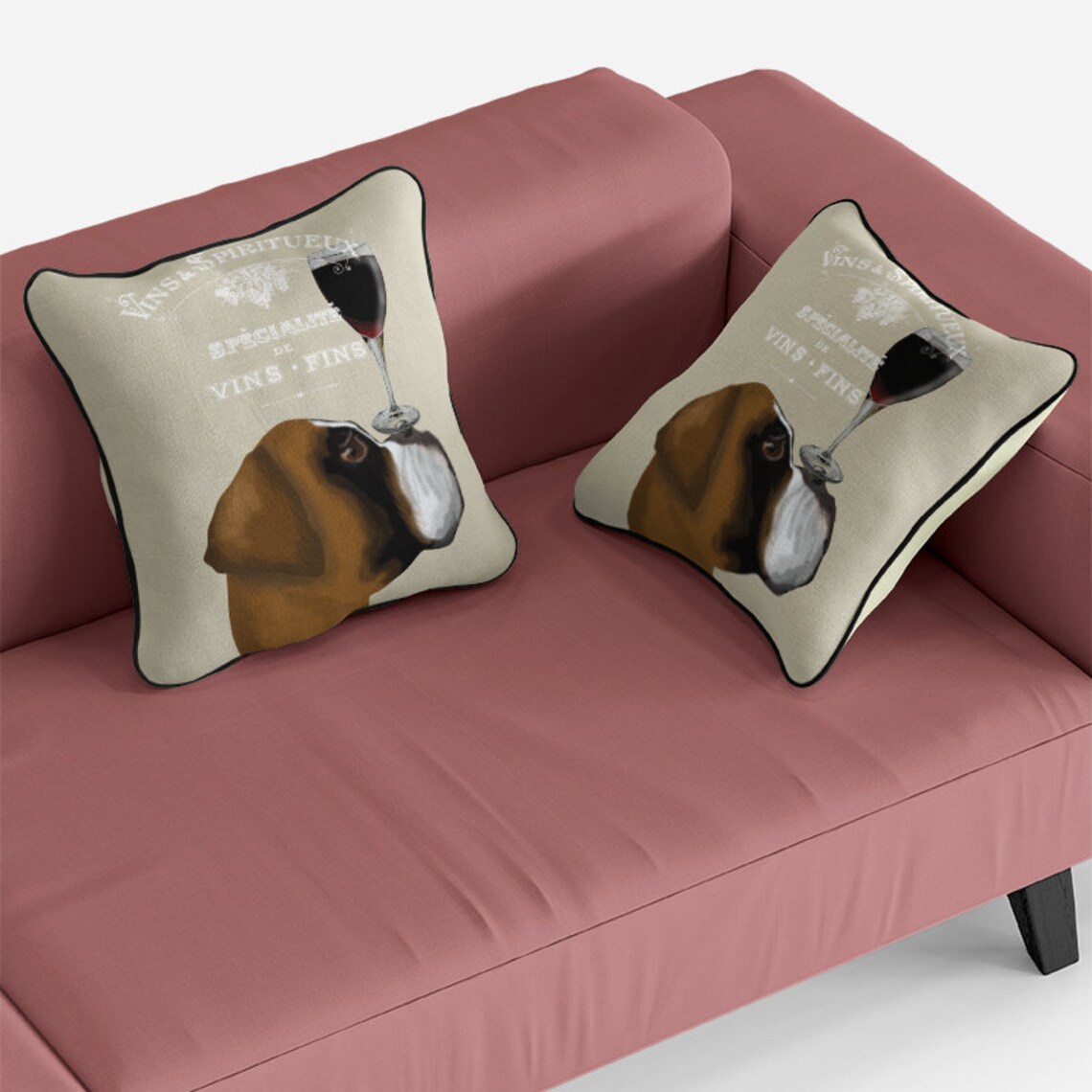 Boxer Dog Pillow Boxer Owner Gifts for Boxer Lovers Wine Gift | Etsy