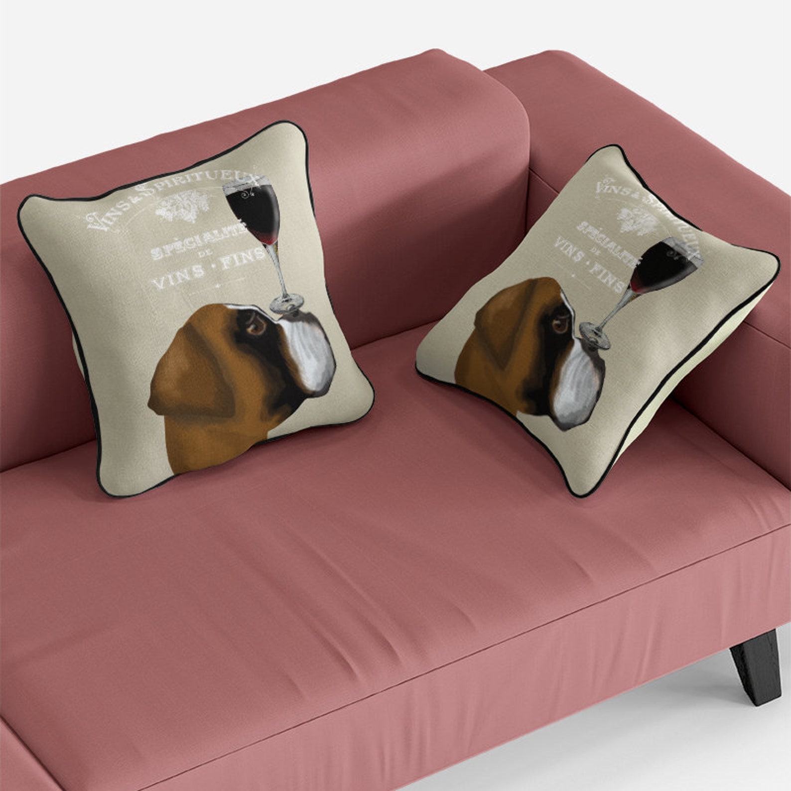 Boxer Dog Pillow Boxer Owner Gifts for Boxer Lovers Wine Gift | Etsy