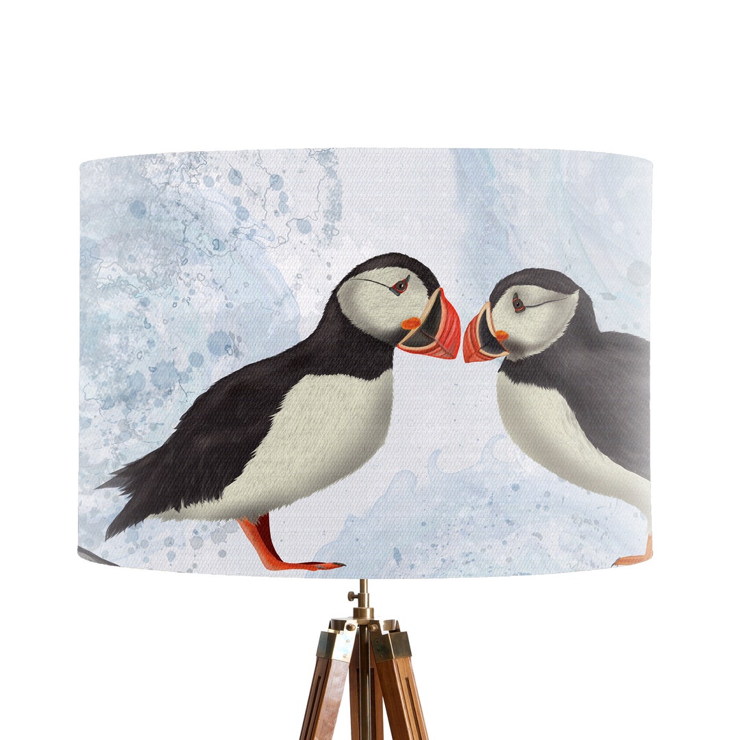 Puffin Lampshade: Nautical Coastal Decor, Bird Lover Gift - Etsy