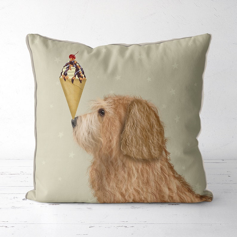 Labradoodle Gifts Golden Labradoodle Pillow Cover Goldendoodle | Etsy