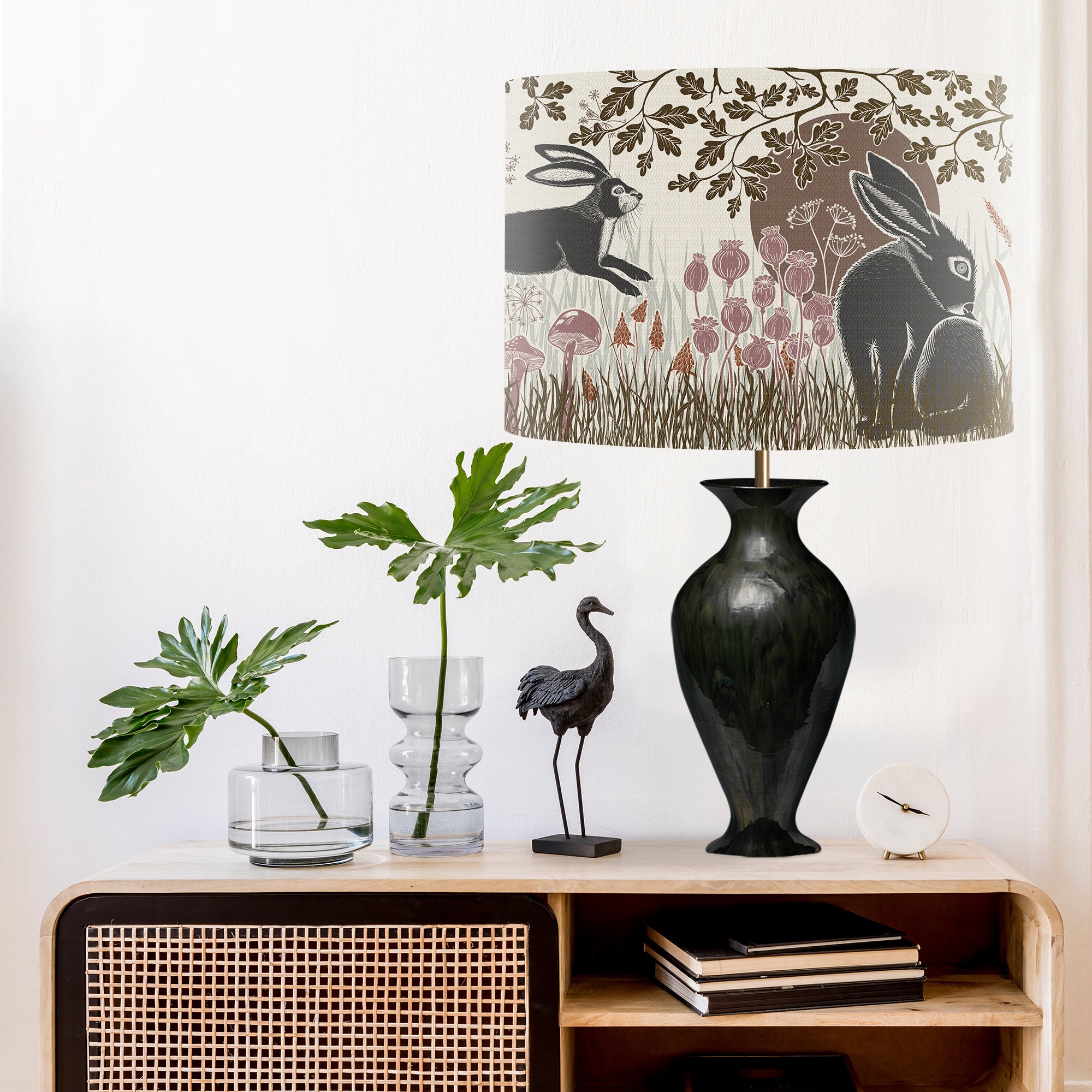 Country Lamp Shade Woodland Lamp Shade Hare Lampshade Cottage Decor ...