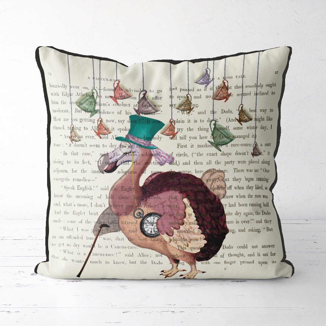 Alice in Wonderland Pillow Cover - Dodo Pillow Dodo Cushion - Alice in ...