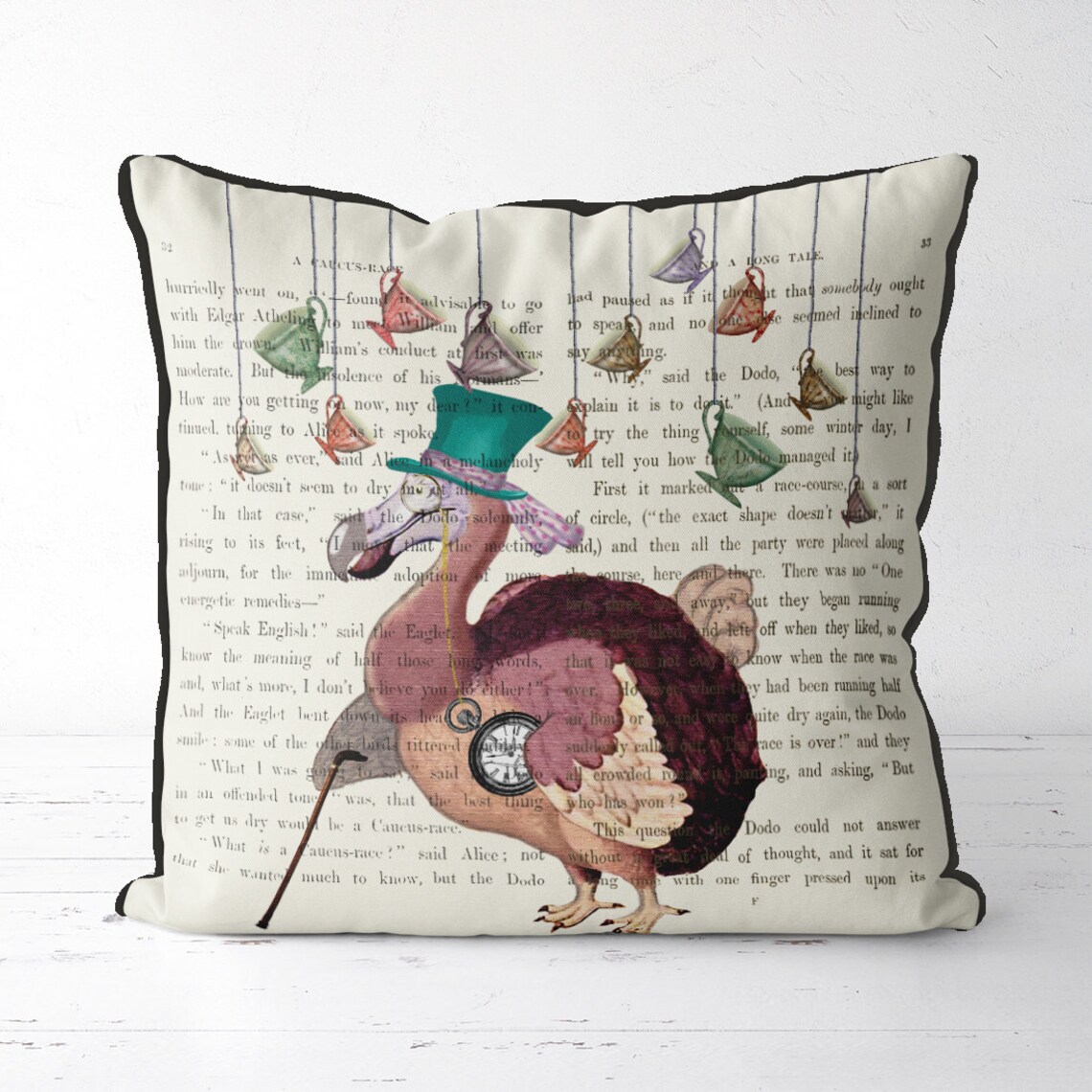 Alice in Wonderland Pillow Cover Dodo Pillow Dodo Cushion - Etsy