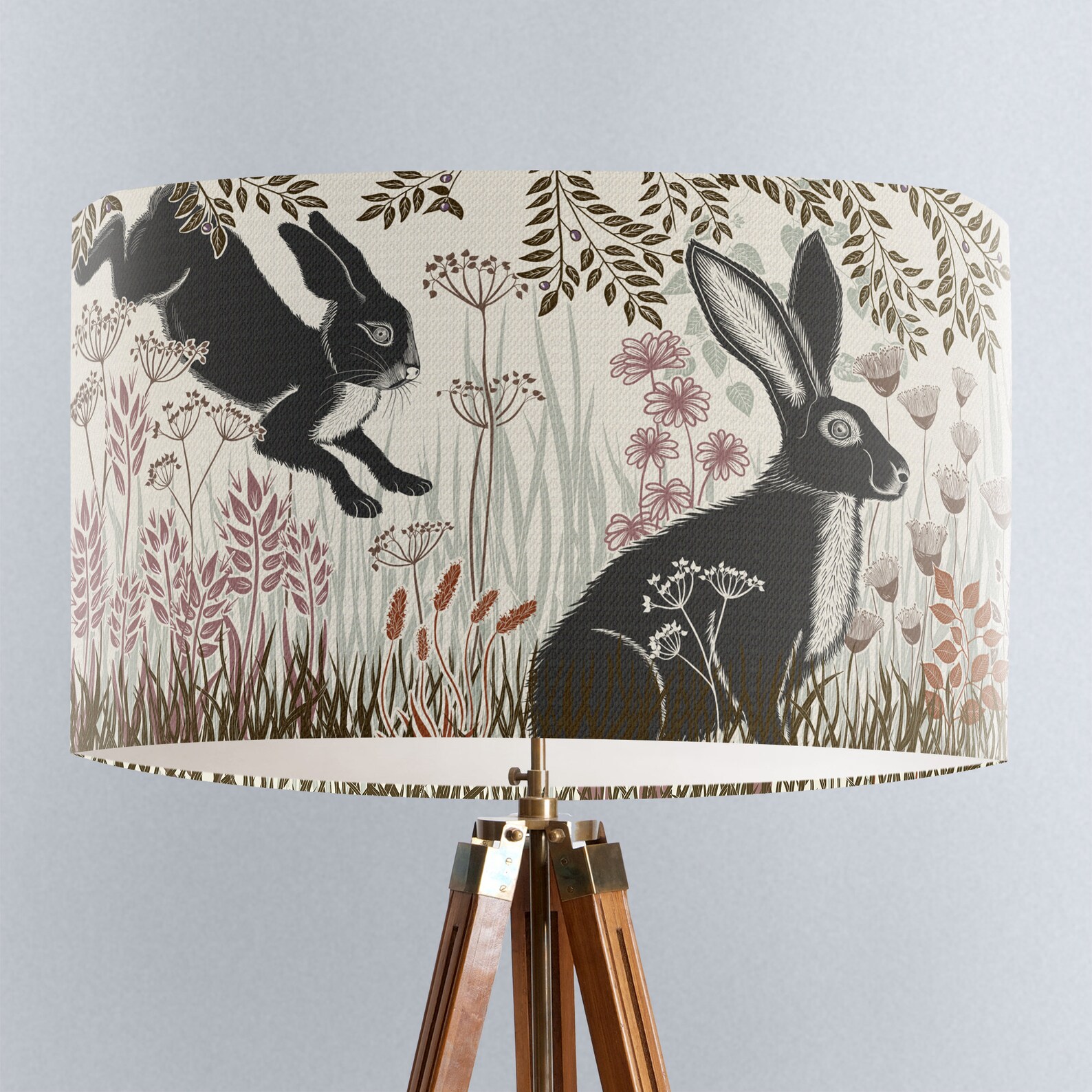 Country Lamp Shade Woodland Lamp Shade Hare Lampshade Cottage Decor ...