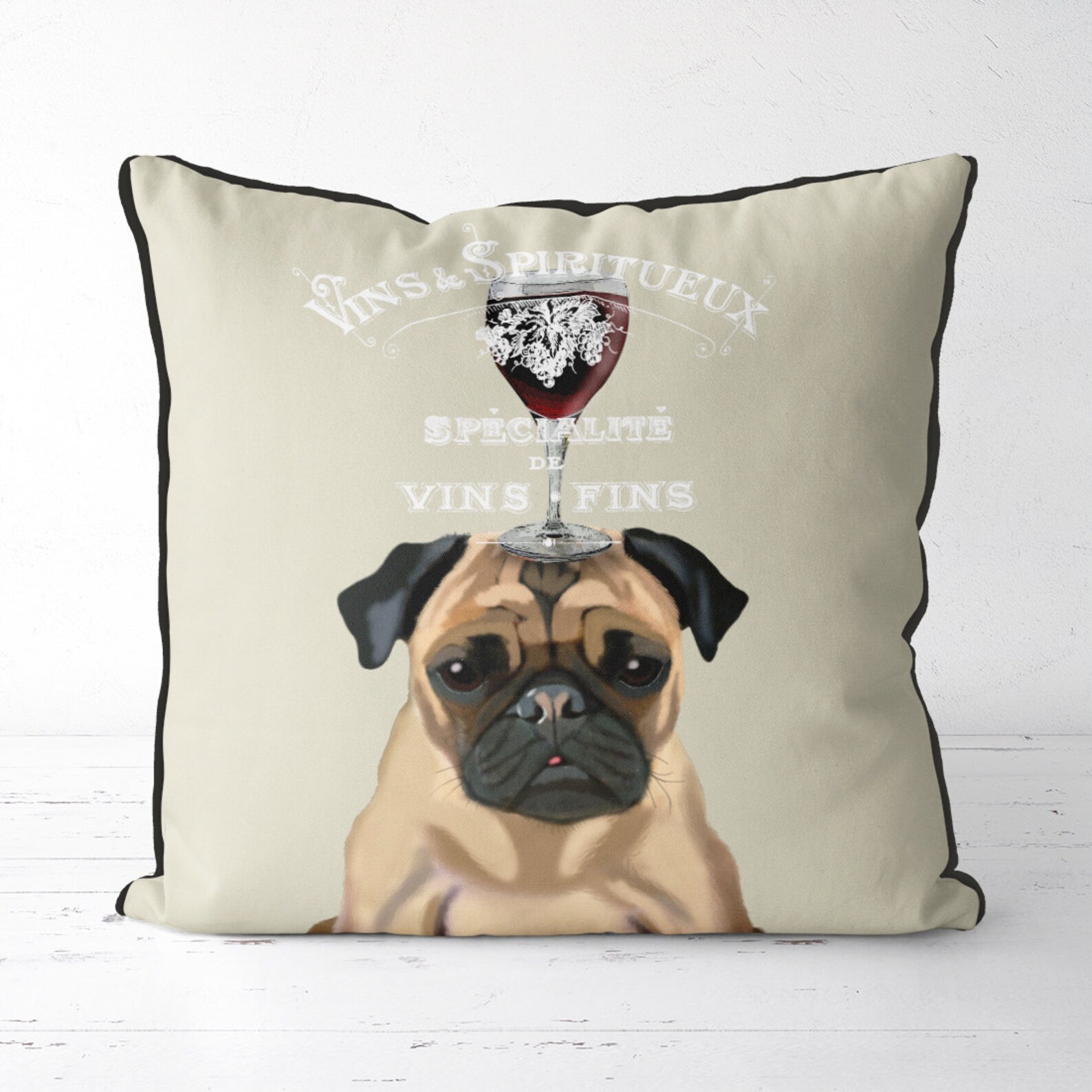 Pug Gifts Pug Pillow Pug Cushion Gift for Pug Lover Pug Owner | Etsy