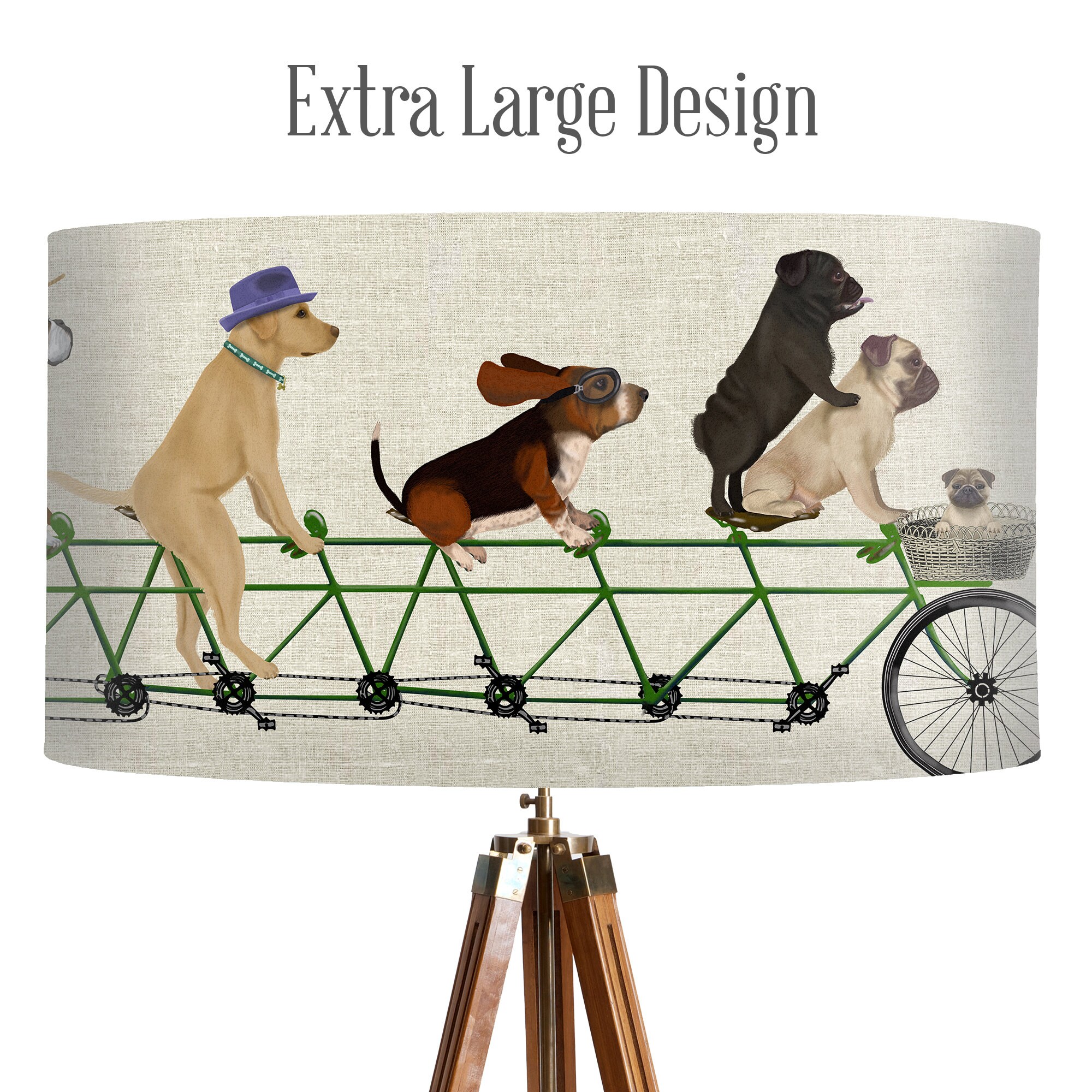 Lamp Shade Dog Tandem Drum Lampshade Dog Lover Gift Dog - Etsy UK