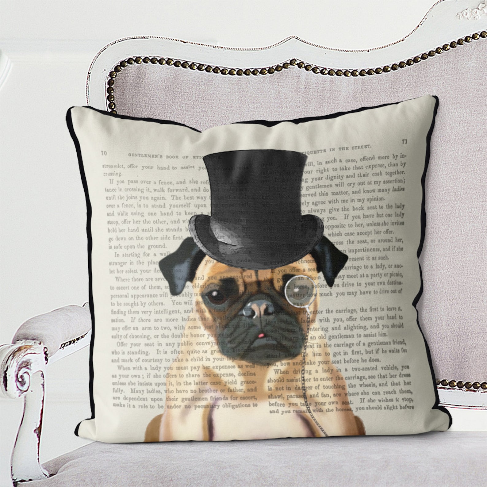 Pug Pillow Cover Dog Gift Cute Pug Gift Dog Pillow Cover Pug | Etsy