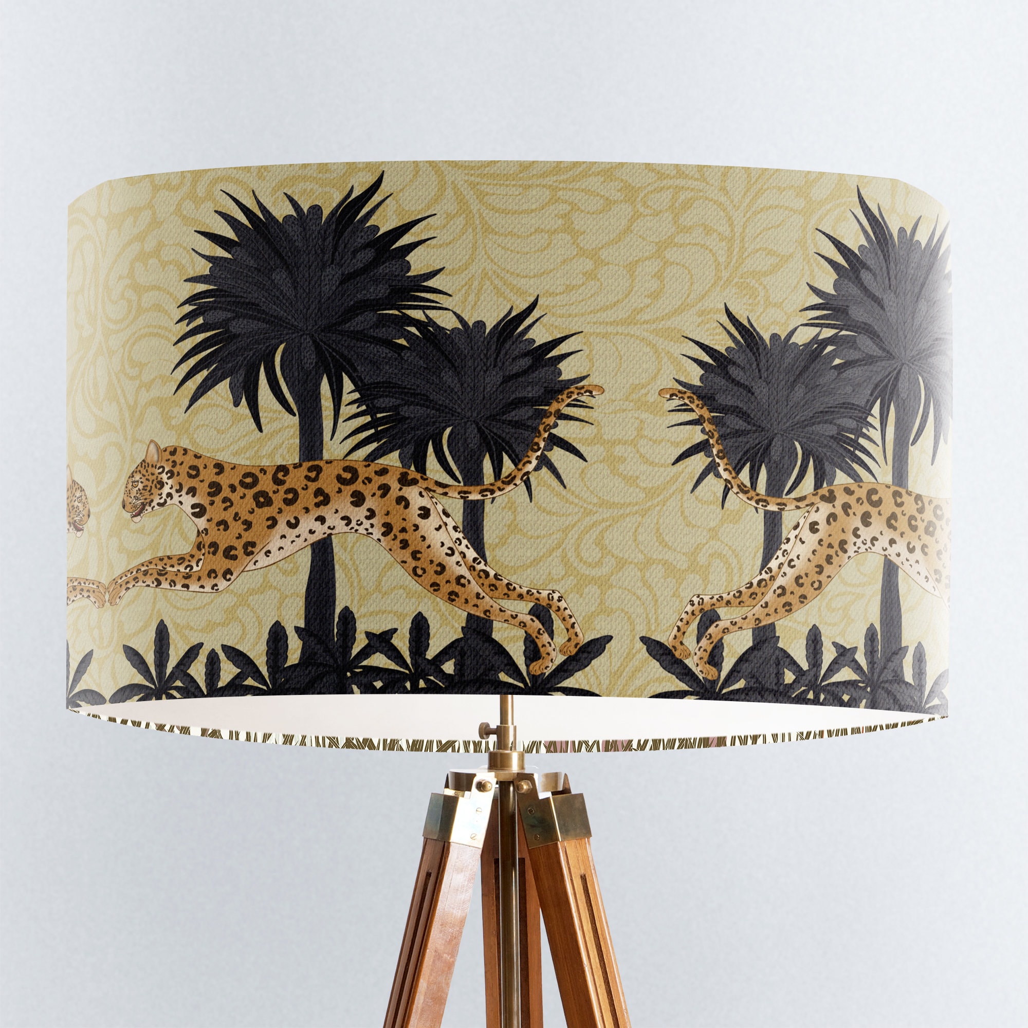 Leopard Lampshade Spider Top Lampshade Large Animal Table Lamp Gold ...
