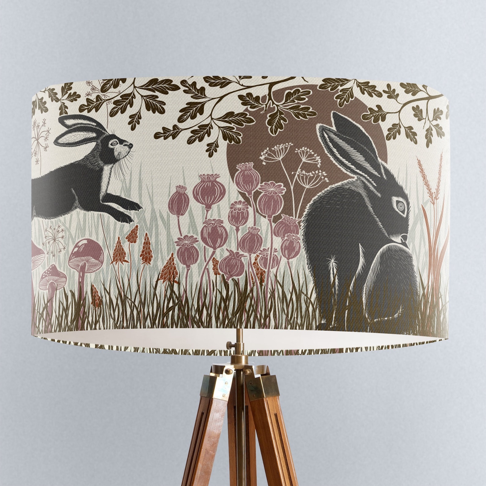 Country Lamp Shade Woodland Lamp Shade Hare Lampshade Cottage Decor ...